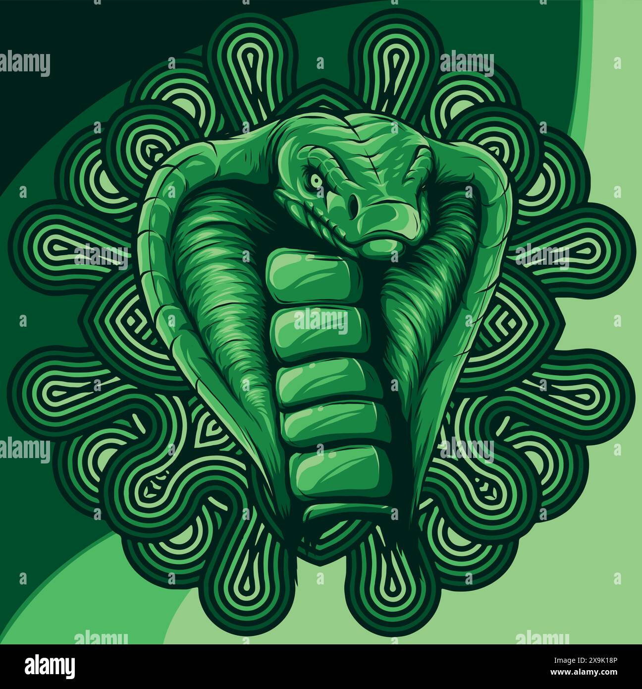 vector illustration of Cobra head mascot logo Stock Vector Image & Art ...