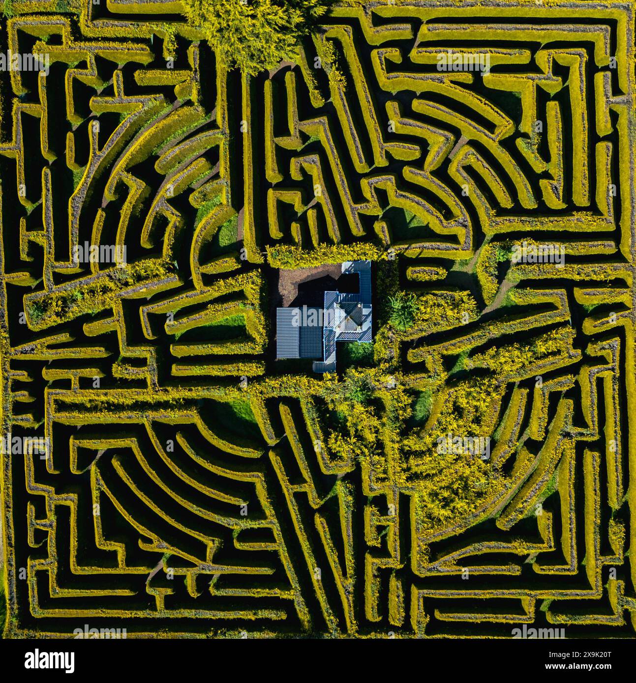 Aerial view of the Kildare Maze Stock Photo - Alamy
