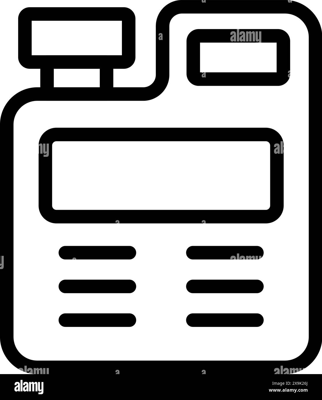 Simple line icon of an identification badge, perfect for use in web ...