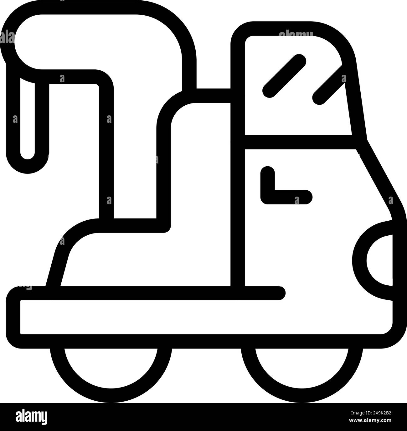 Minimalistic black white delivery Stock Vector Images - Alamy