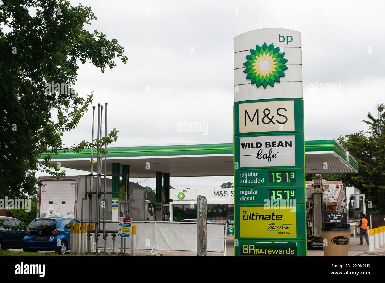Denham, UK. 1st June, 2024. A BP petrol station in Denham ...