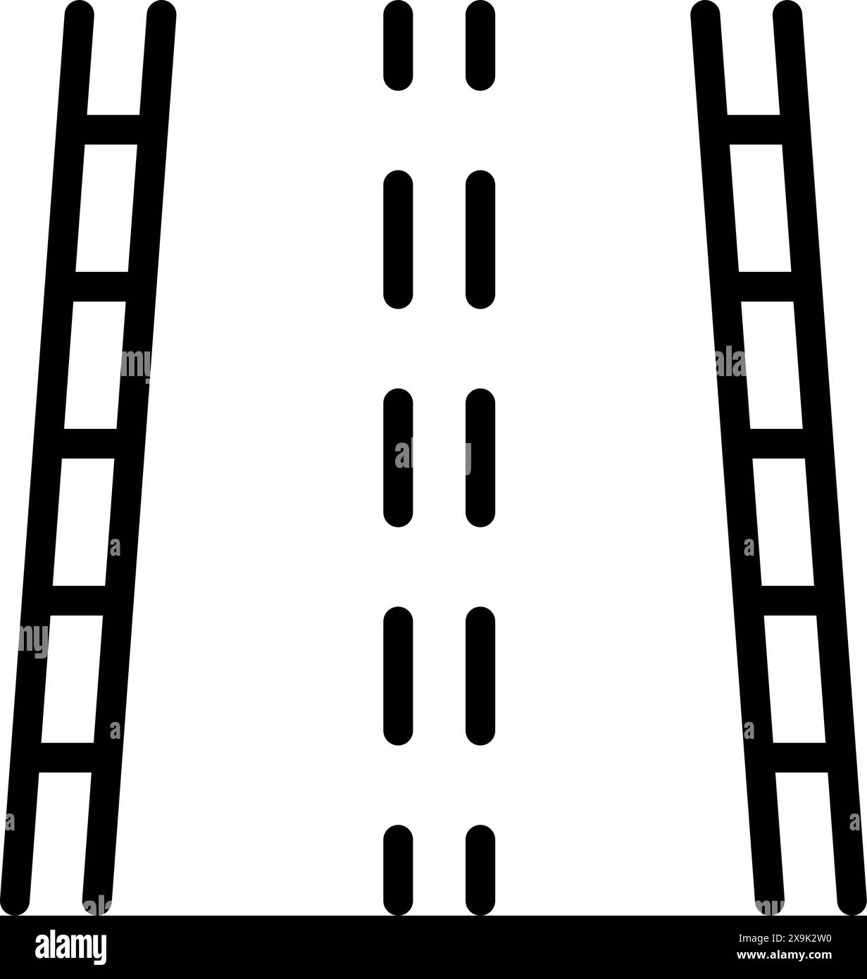 Two black ladders on a white background Stock Vector Image & Art - Alamy