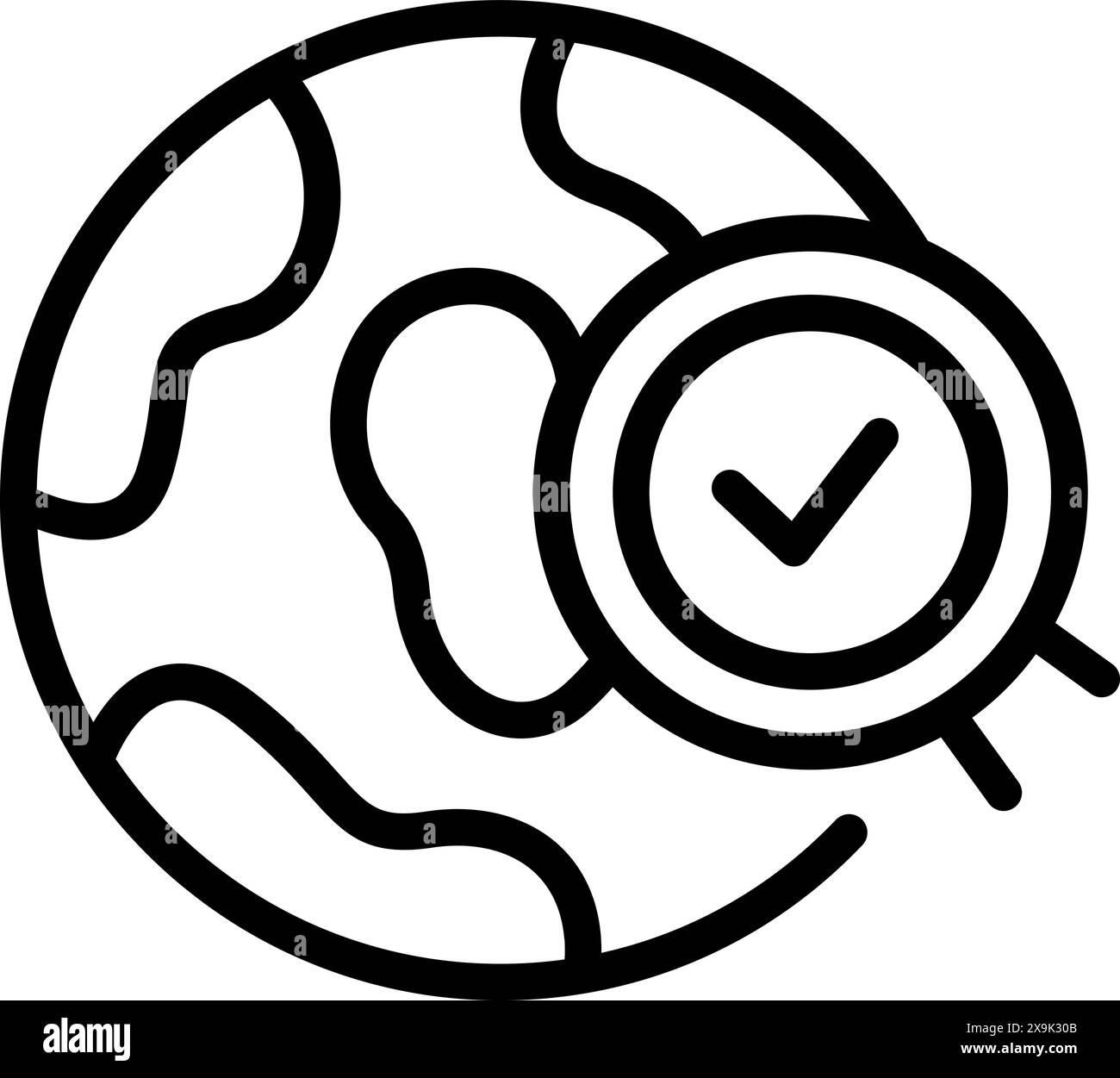 Global quality assurance icon with international certification and ...