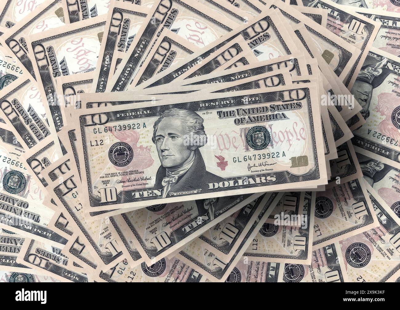 Ten dollar bill hi-res stock photography and images - Alamy