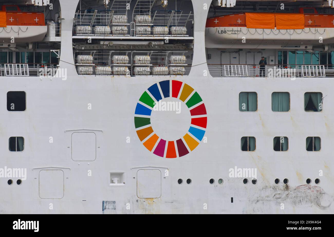 Pacific World is a 261.31m cruise liner operated by Peace Boat and is ...