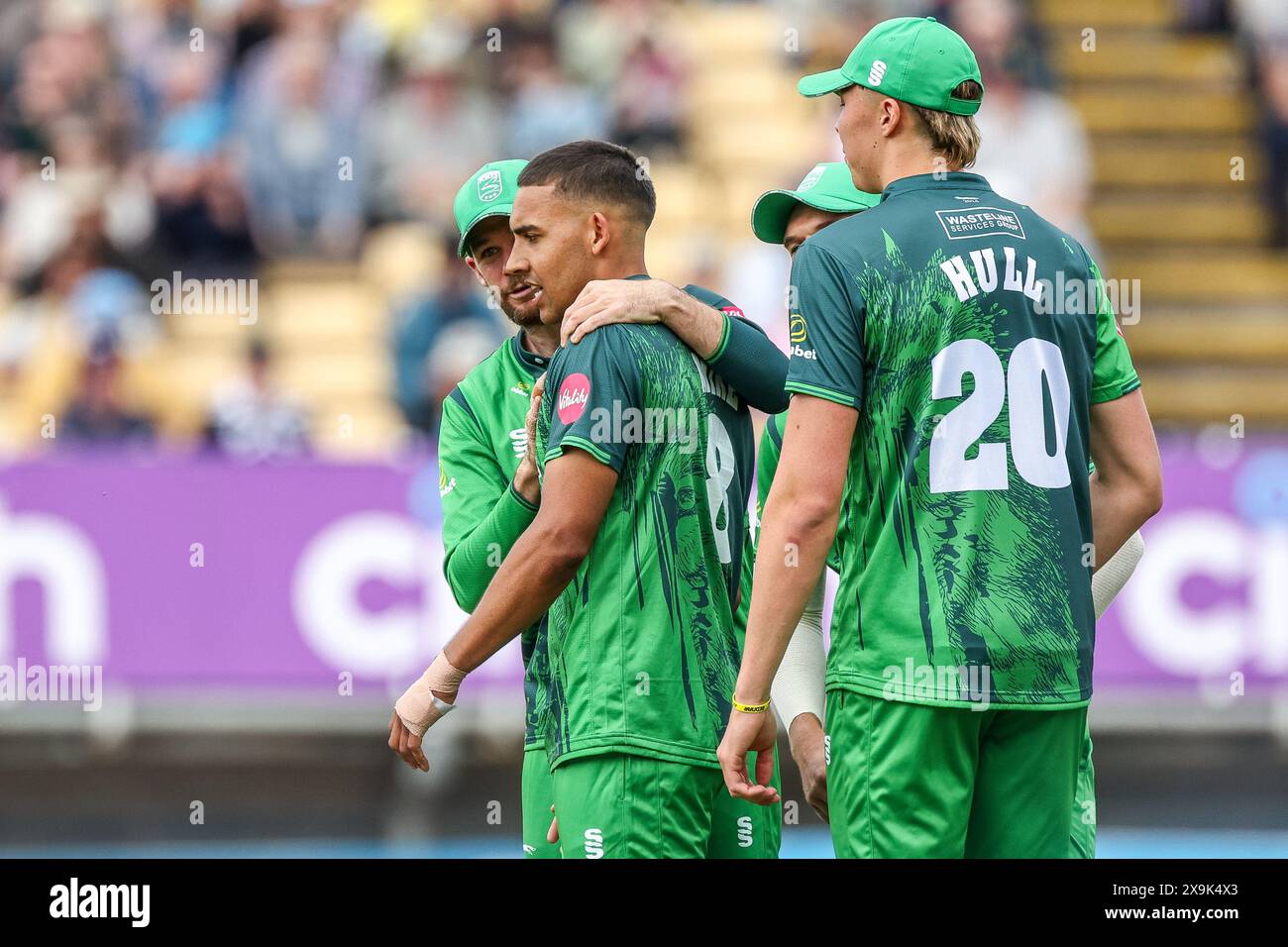 Birmingham, UK. 01st June, 2024. #8, Ben Mike is congratulated for his ...