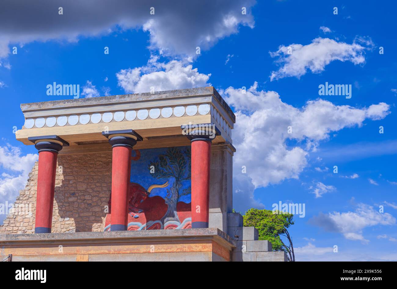 Knossos Palace, Crete (Greece): reconstructed North Entrance Stock ...