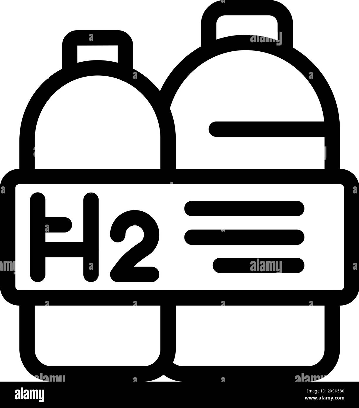 Hydrogen fuel cells, a modern. Minimalist. And ecofriendly vector ...