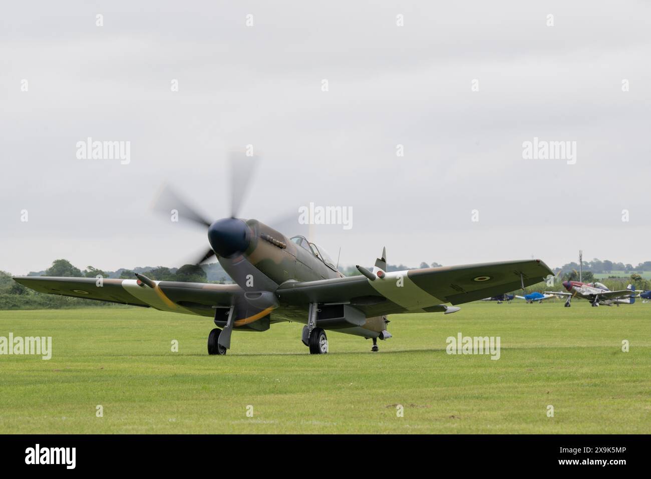 Supermarine Spitfire FR Mk XIV taxi’s towards the flightline ahead of ...