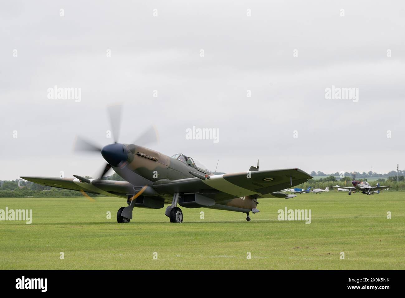 Supermarine Spitfire FR Mk XIV taxi’s towards the flightline ahead of ...