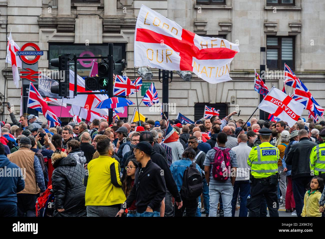London, UK. 1 Jun 2024. Protesters gather at Victoria Station - Tommy ...