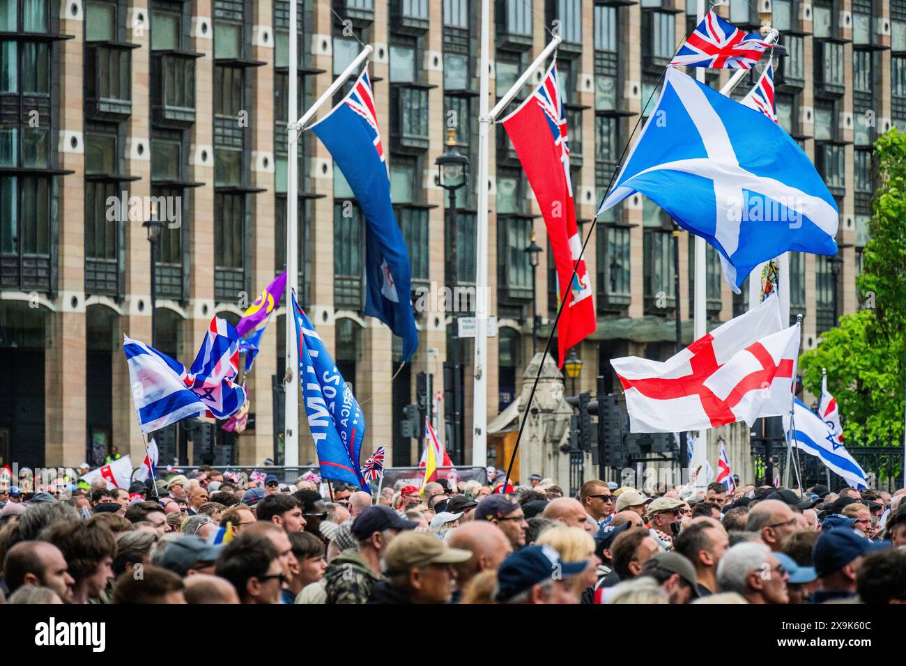 London, UK. 1 Jun 2024. A rally in Parliament square with a mix of ...