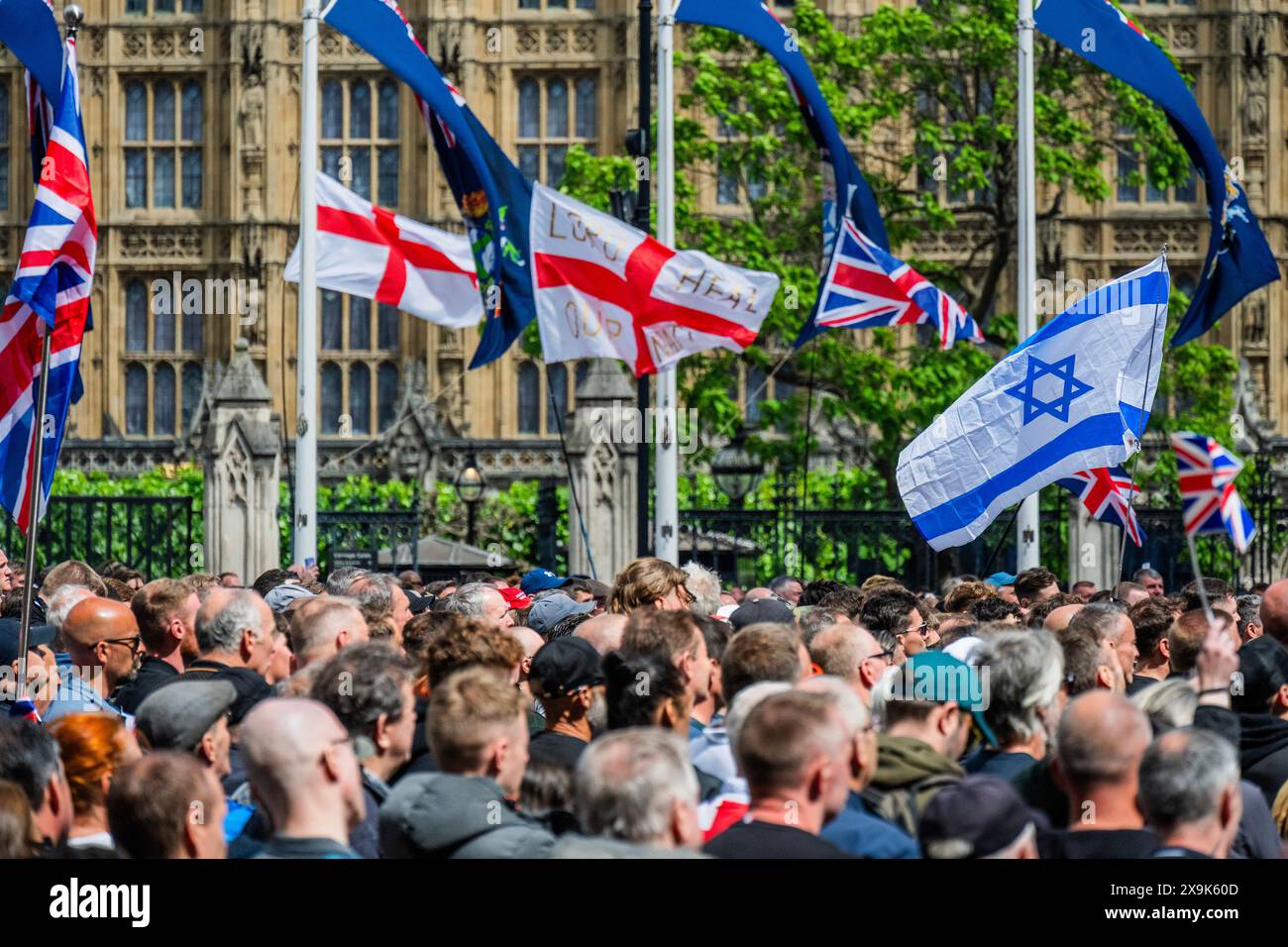 London, UK. 1 Jun 2024. A rally in Parliament square with a mix of ...