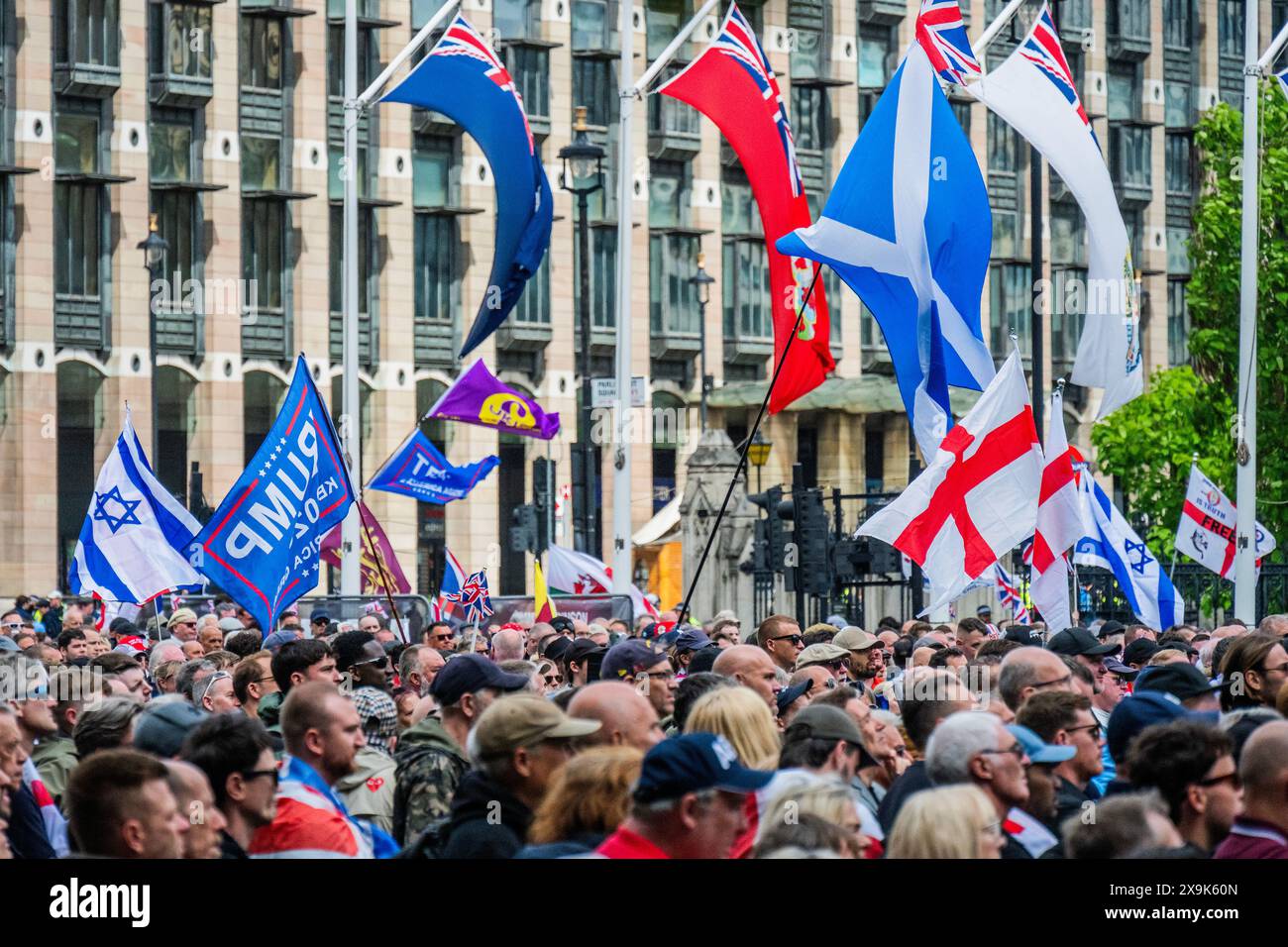 London, UK. 1 Jun 2024. A rally in Parliament square with a mix of ...