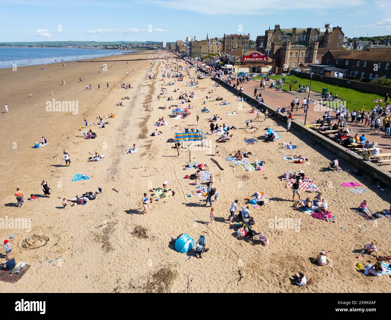 Portobello, Scotland, UK. 1st June 2024. Portobello Beach was busy in ...