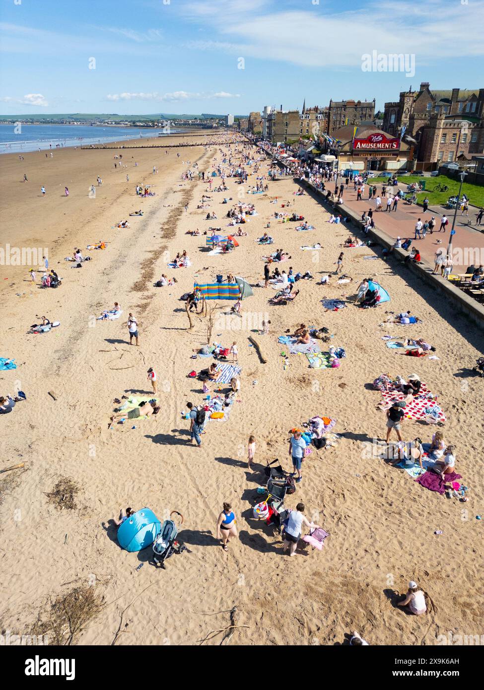 Portobello, Scotland, UK. 1st June 2024. Portobello Beach was busy in ...