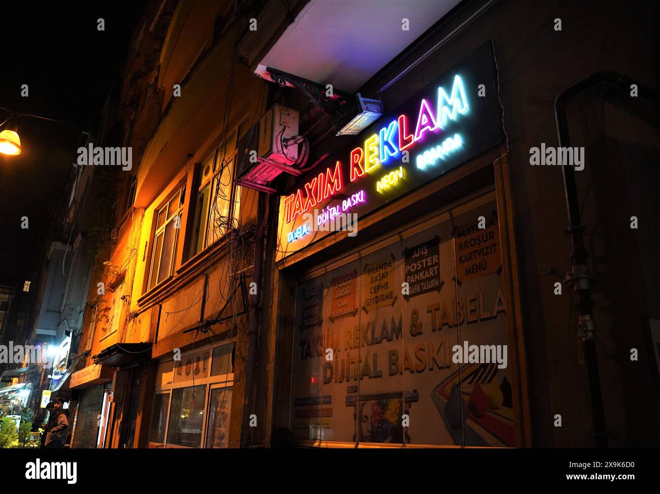 Neon Sign Shop in Istanbul Stock Photo - Alamy