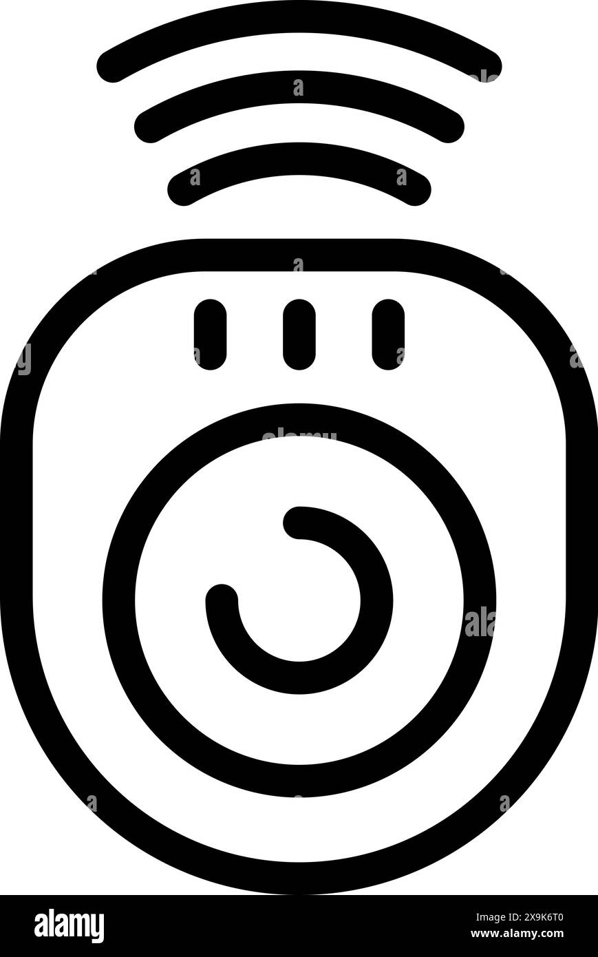 Contemporary vector illustration of modern wireless speaker icon in ...