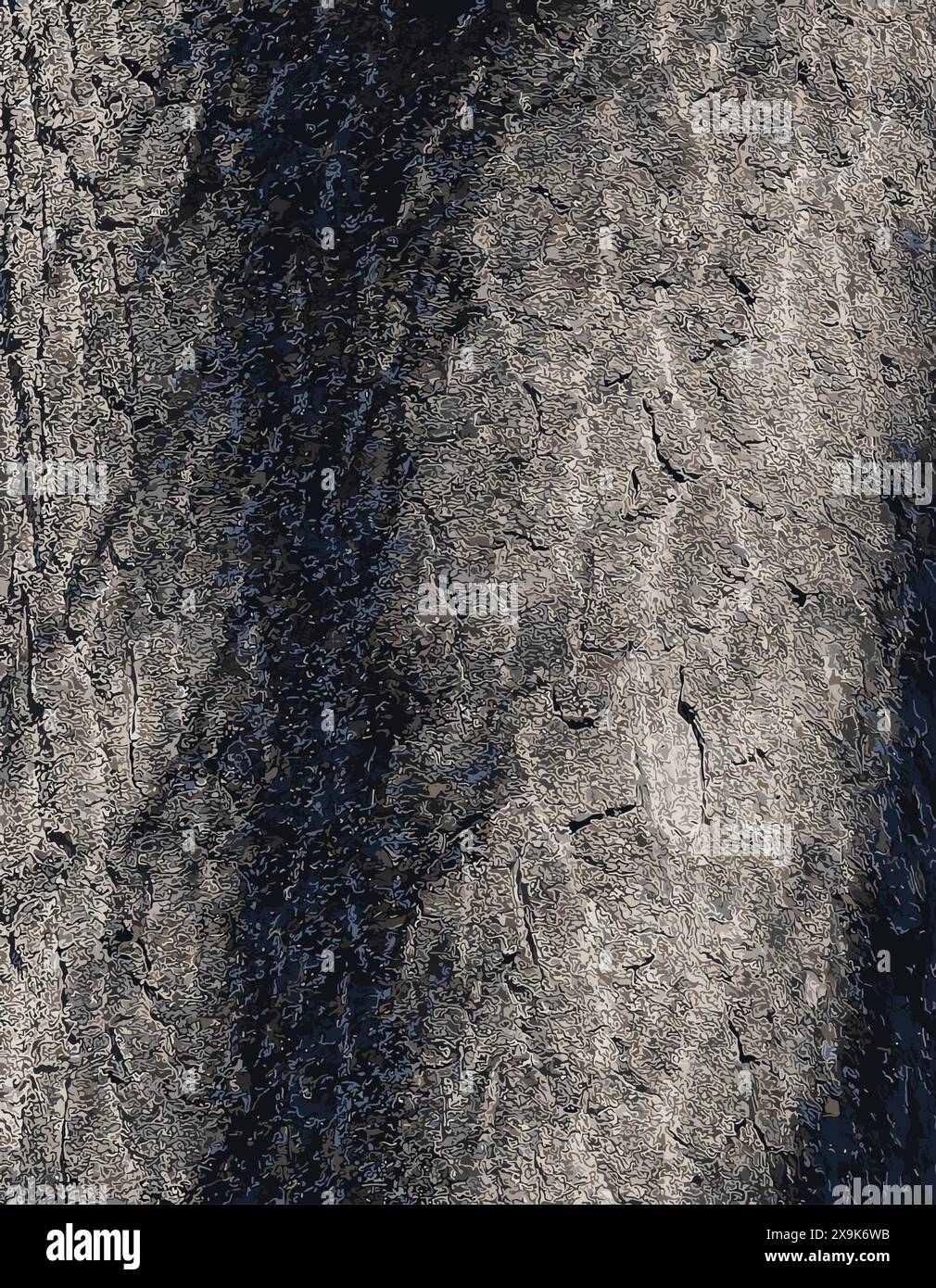 Vector illustration of Paulownia tomentosa tree bark. Princess or ...