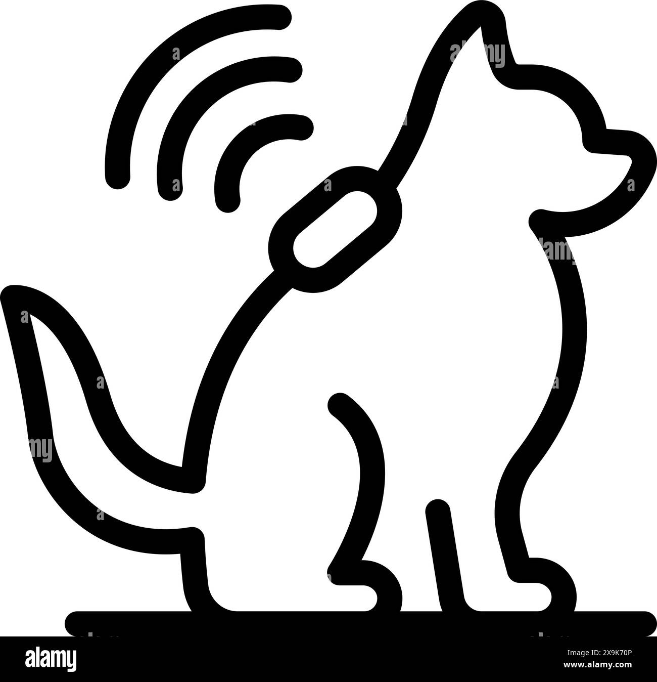 Minimalist black and white line art illustration of a modern and ...