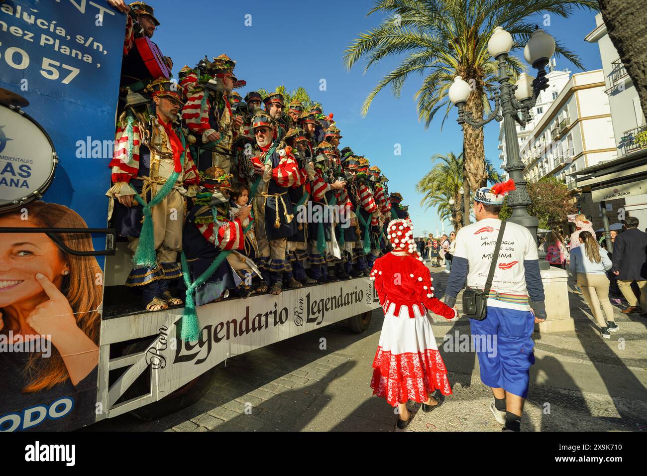 Carnival in Cádiz, Spain (Carnaval de Cádiz). Festival performers in ...