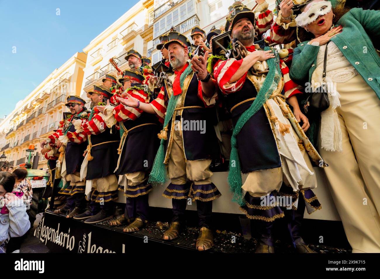 Carnival in Cádiz, Spain. Carnaval de Cádiz festival, people dressed in ...