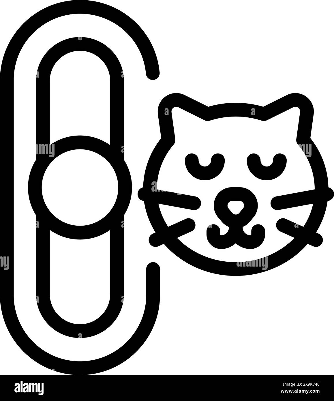 Black and white illustration of a stylized chain link incorporating a ...