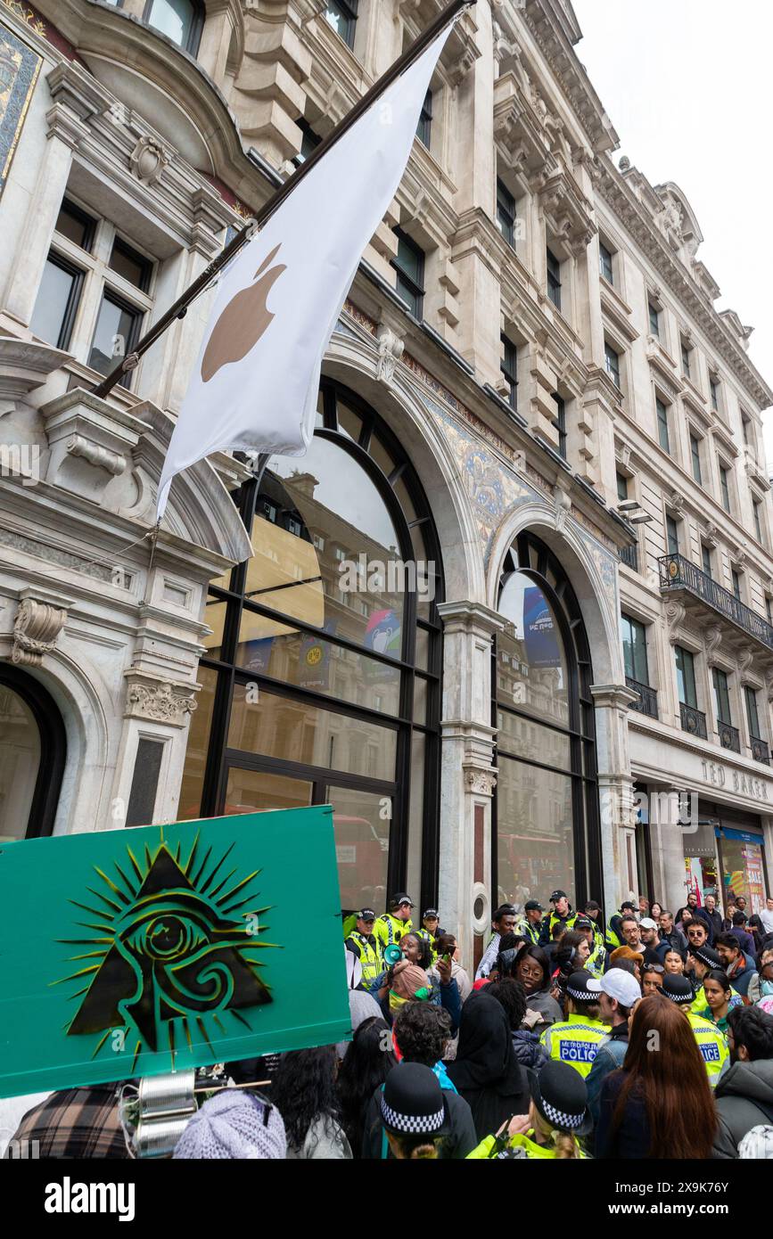 Regent Street, London, UK. 1st Jun, 2024. Protesters are demonstrating ...