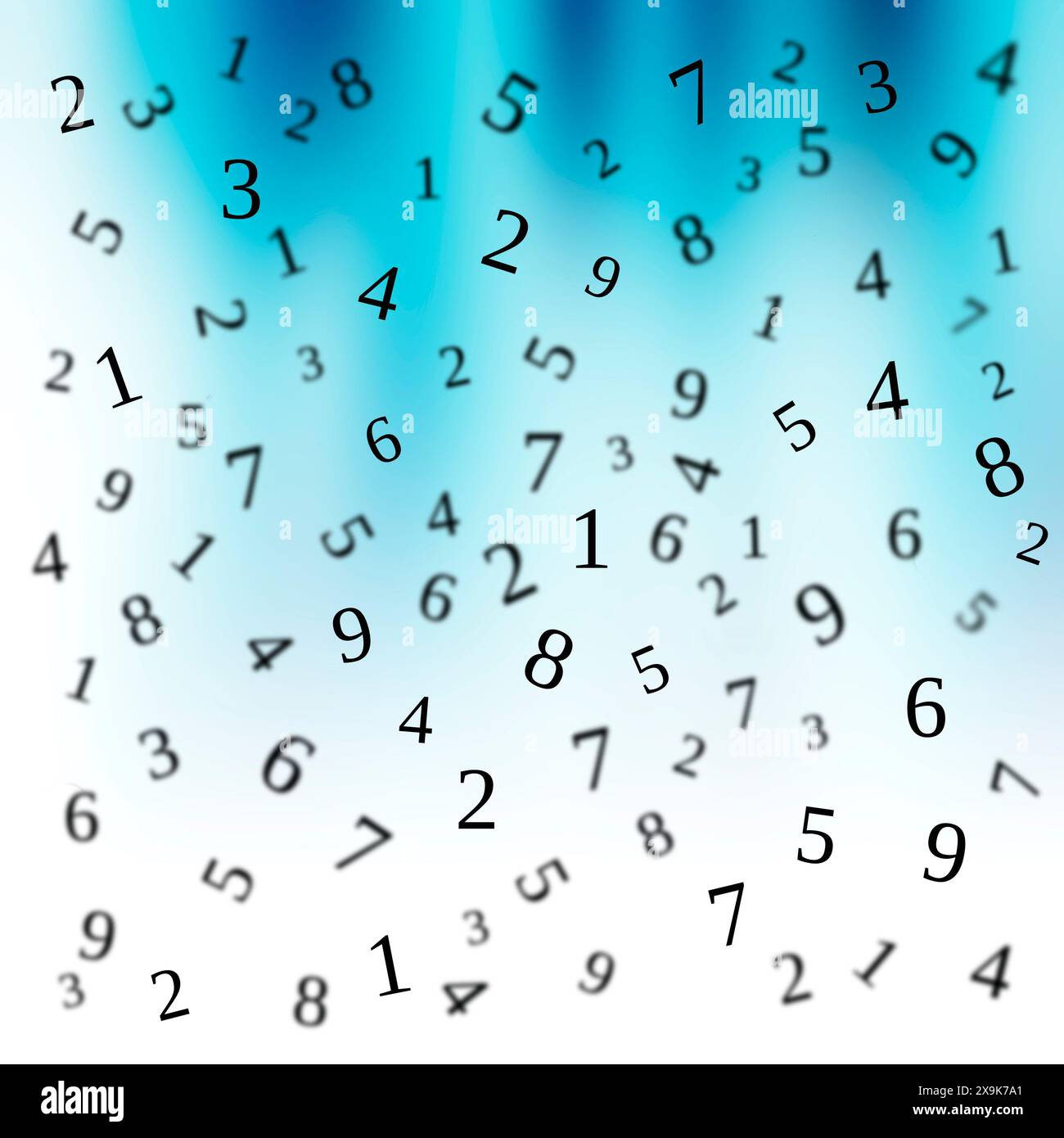 numbers scattered, numerology and math concept Stock Photo - Alamy