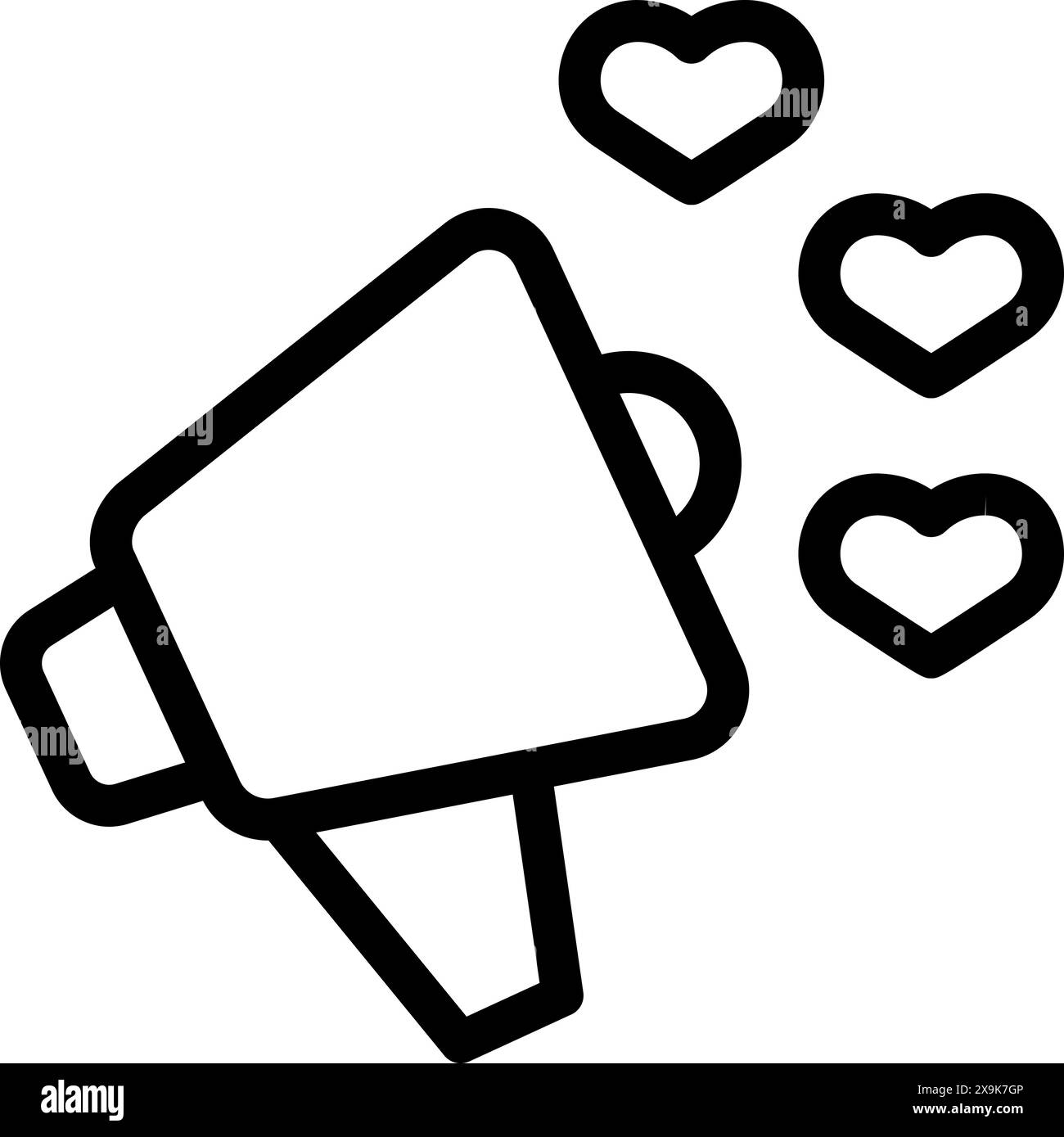 Simple yet impactful love announcement icon with a black and white ...