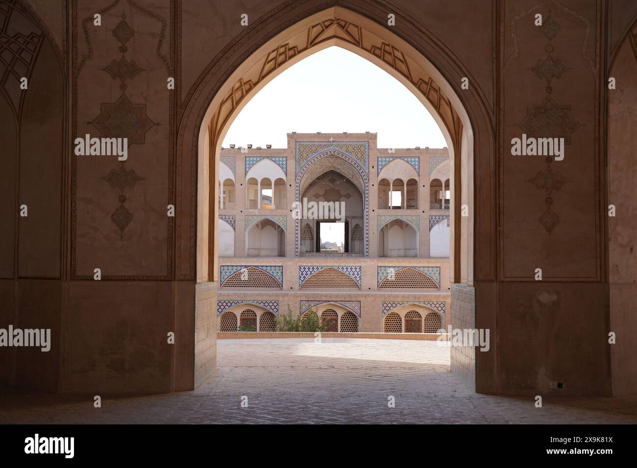 Archway of the Agha Bozorg Mosque in Kashan Iran Stock Photo - Alamy