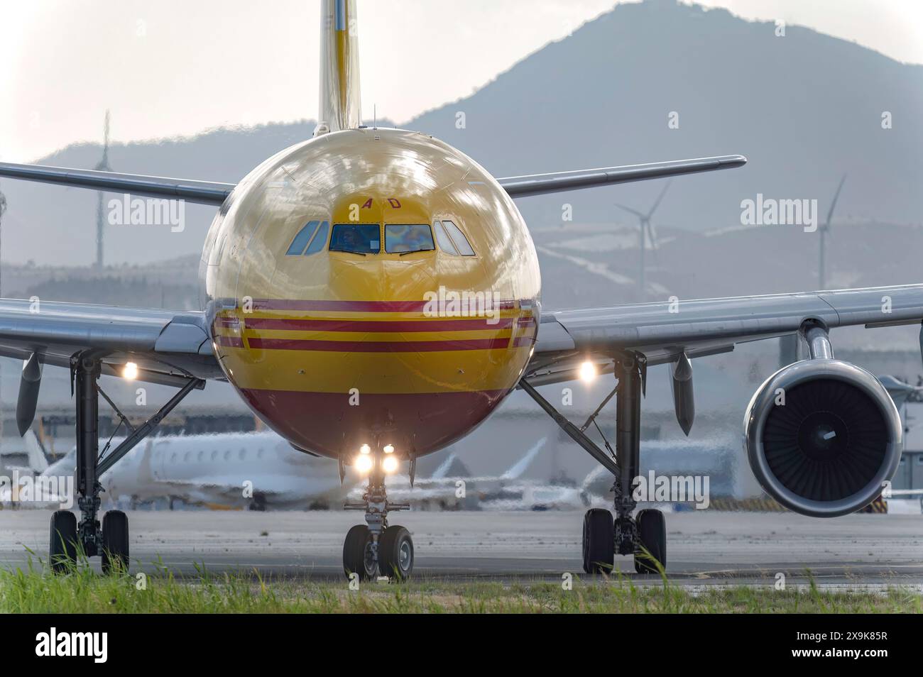 Larnaca, Cyprus - May 24, 2024: Front view of a DHL Airbus A300B4-622R ...