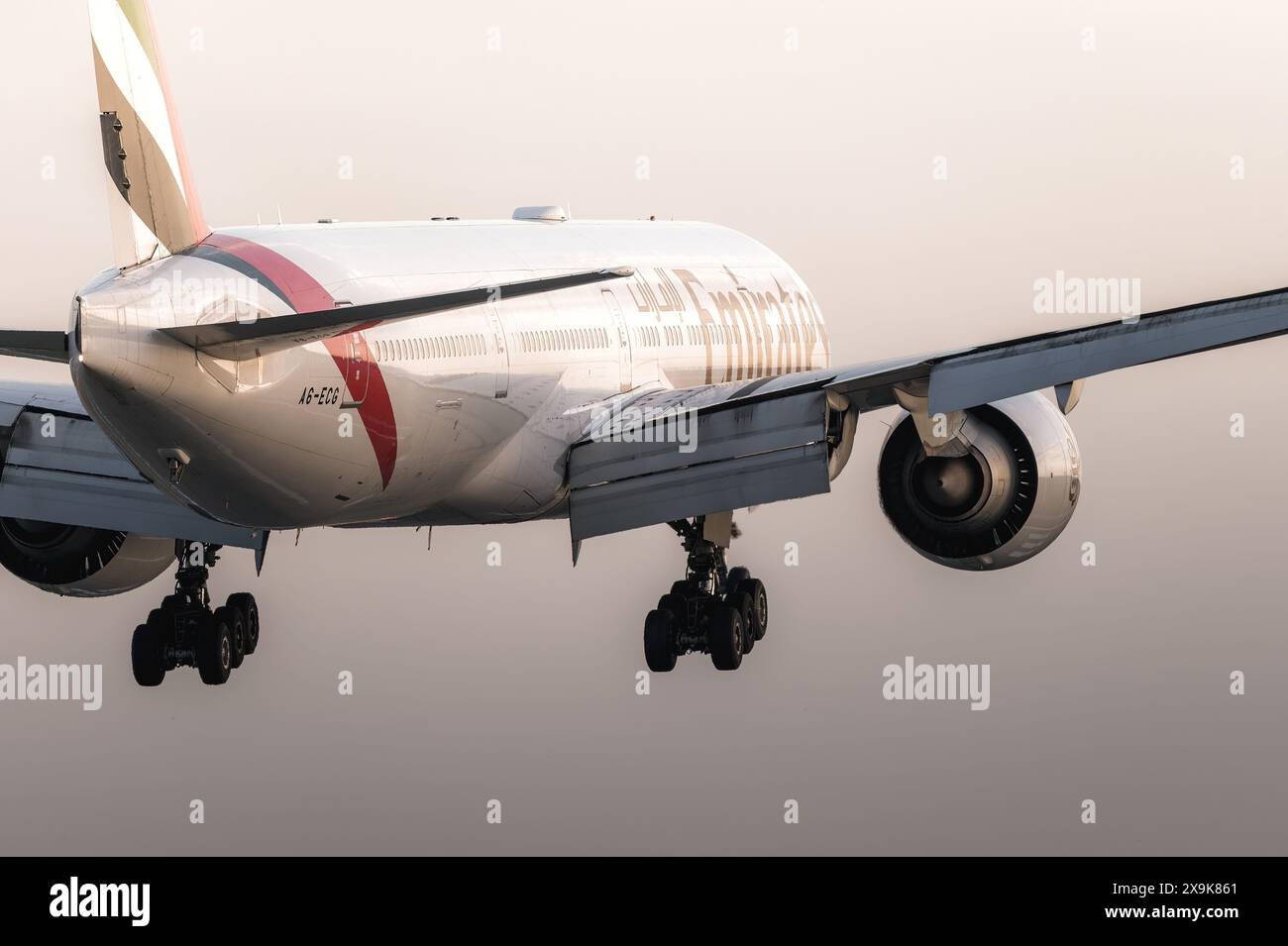 Larnaca, Cyprus - May 24, 2024: Close-up of Boeing 777-31H(ER) of ...