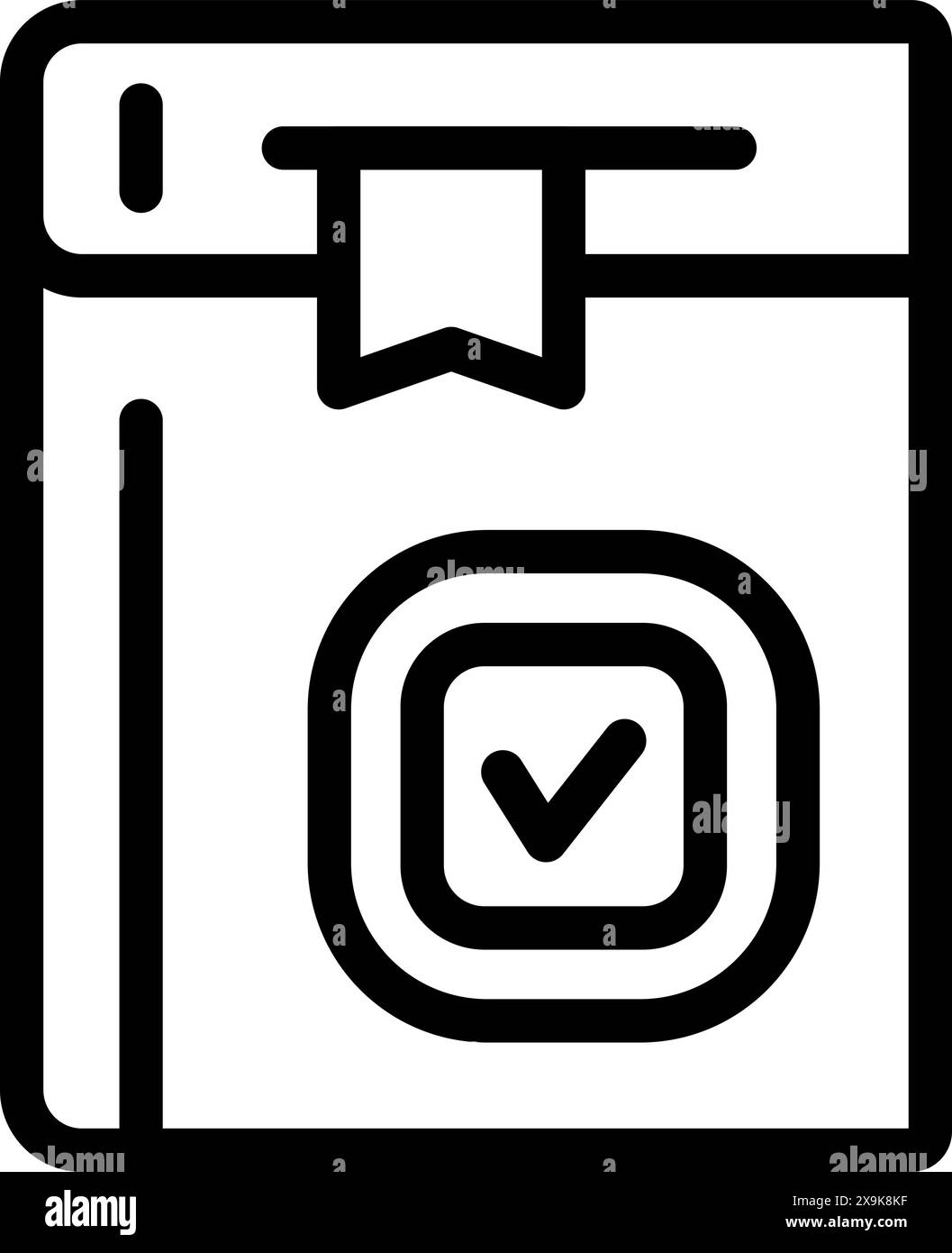 Black and white line art vector illustration of a clipboard with a ...