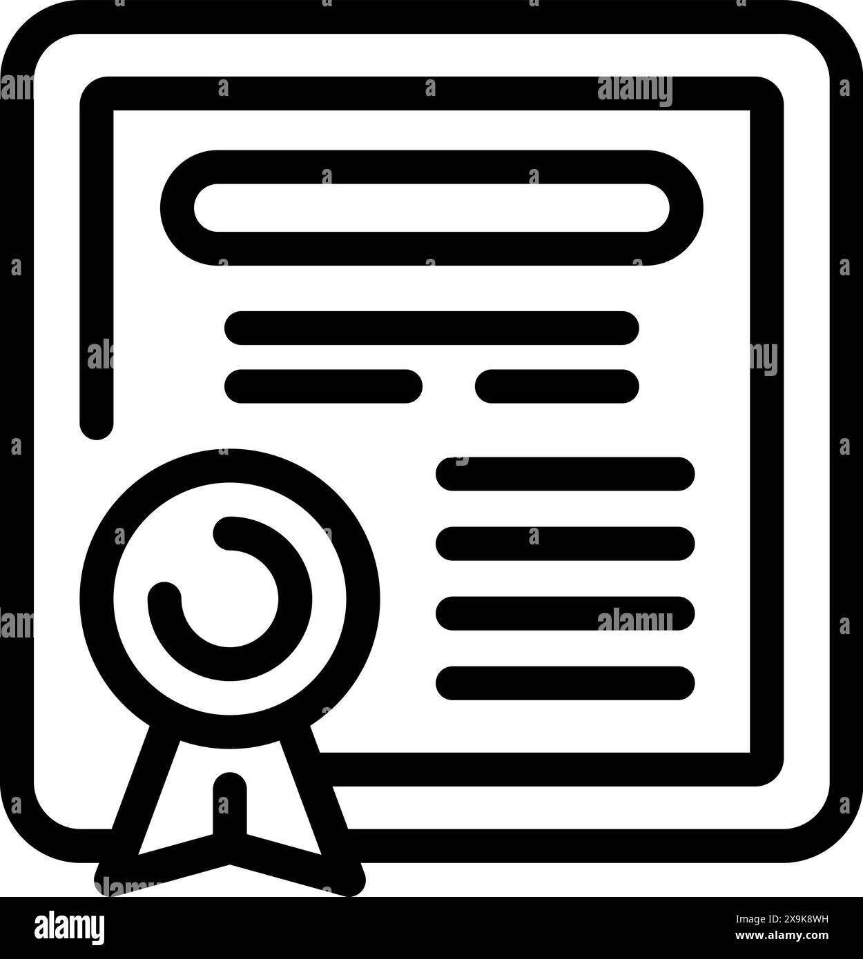 Certificate of achievement icon with seal. Diploma. And recognition in ...