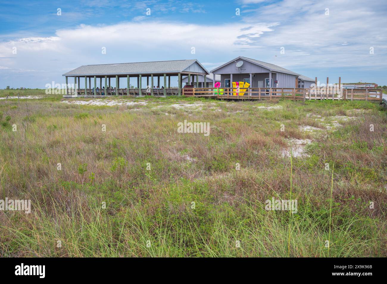 Snack Bar and shaded pavilion at Ship Island, Gulf Islands Natiional ...