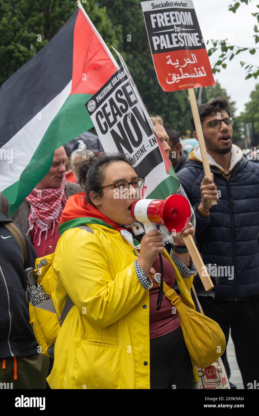 London, UK. 1 June 2024. Hundreds meet outside Redbridge Town Hall for ...