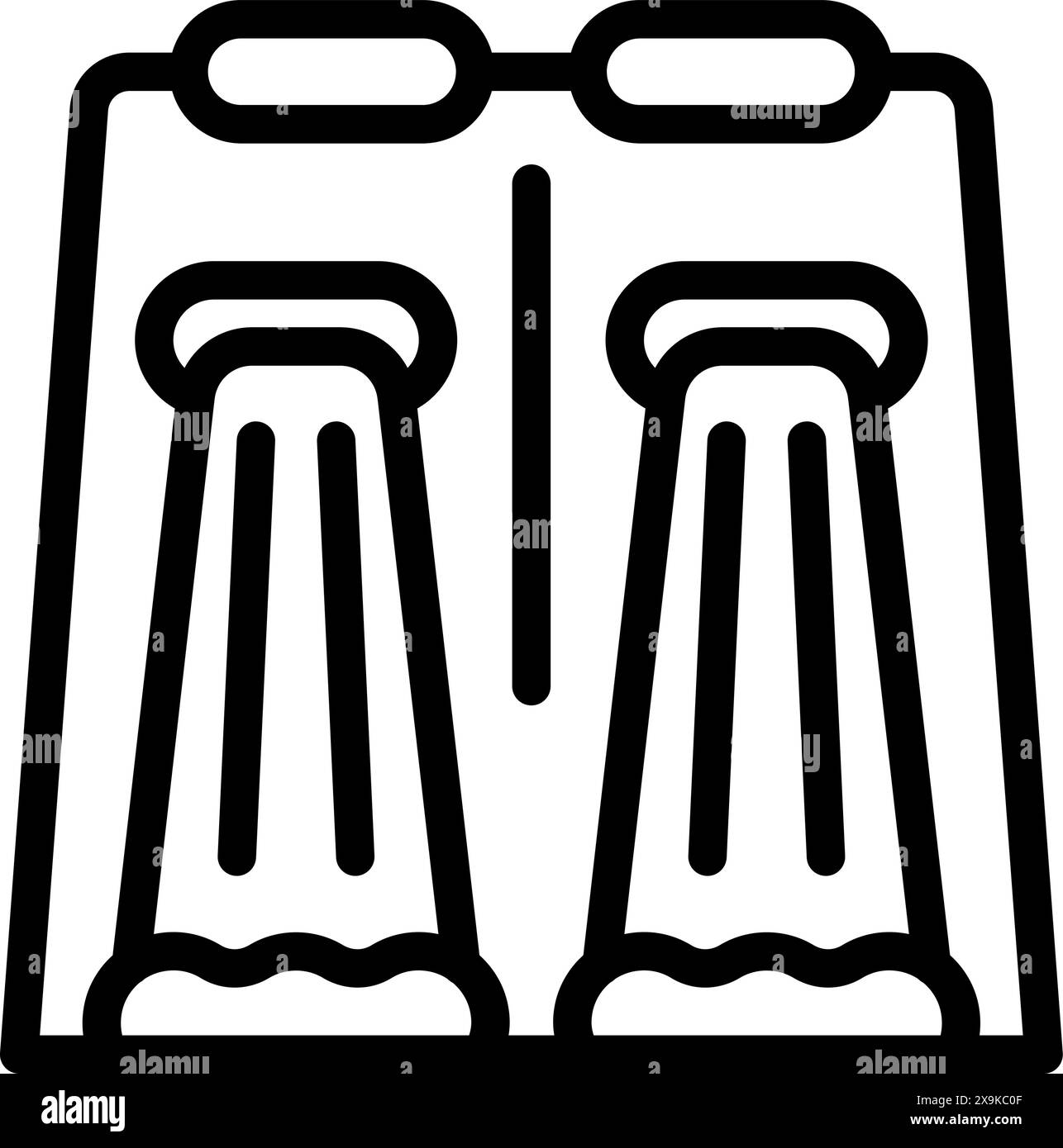 Simple black and white line drawing of a hydroelectric dam, ideal for ...