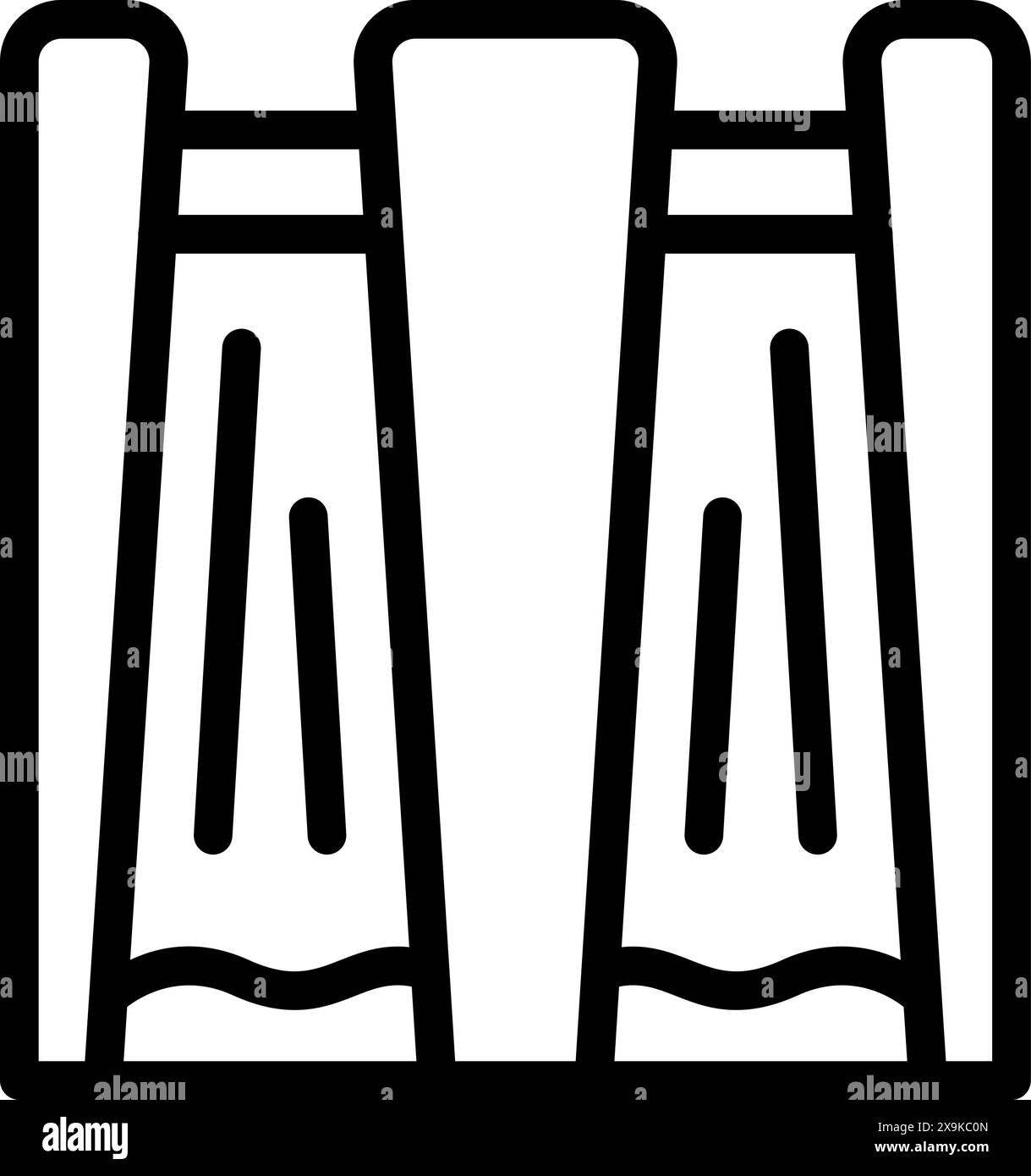 Hydroelectric dam icon in vector graphic design representing ...