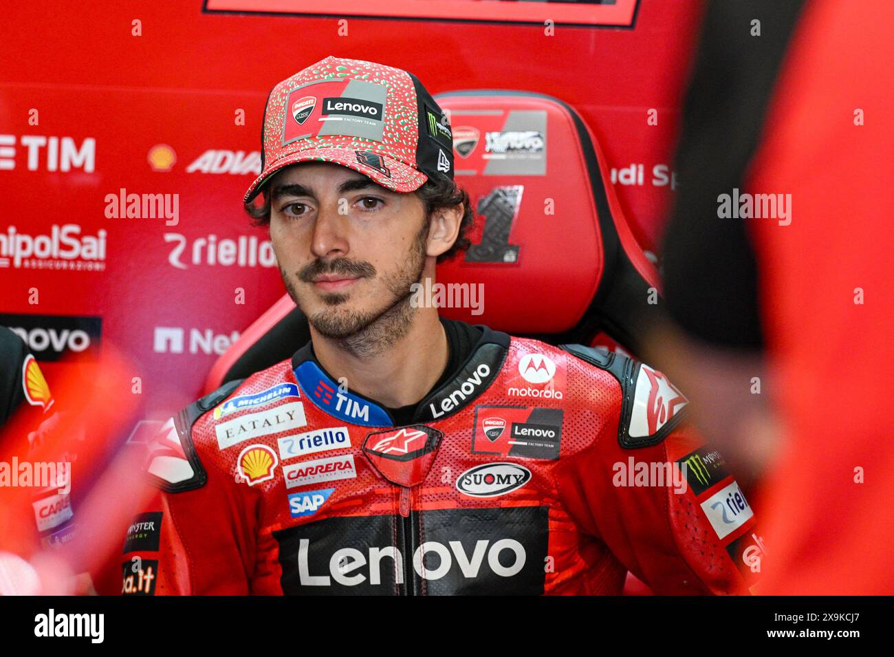 Francesco Bagnaia Italian Ducati Lenovo Team Ducati portrait waits in ...