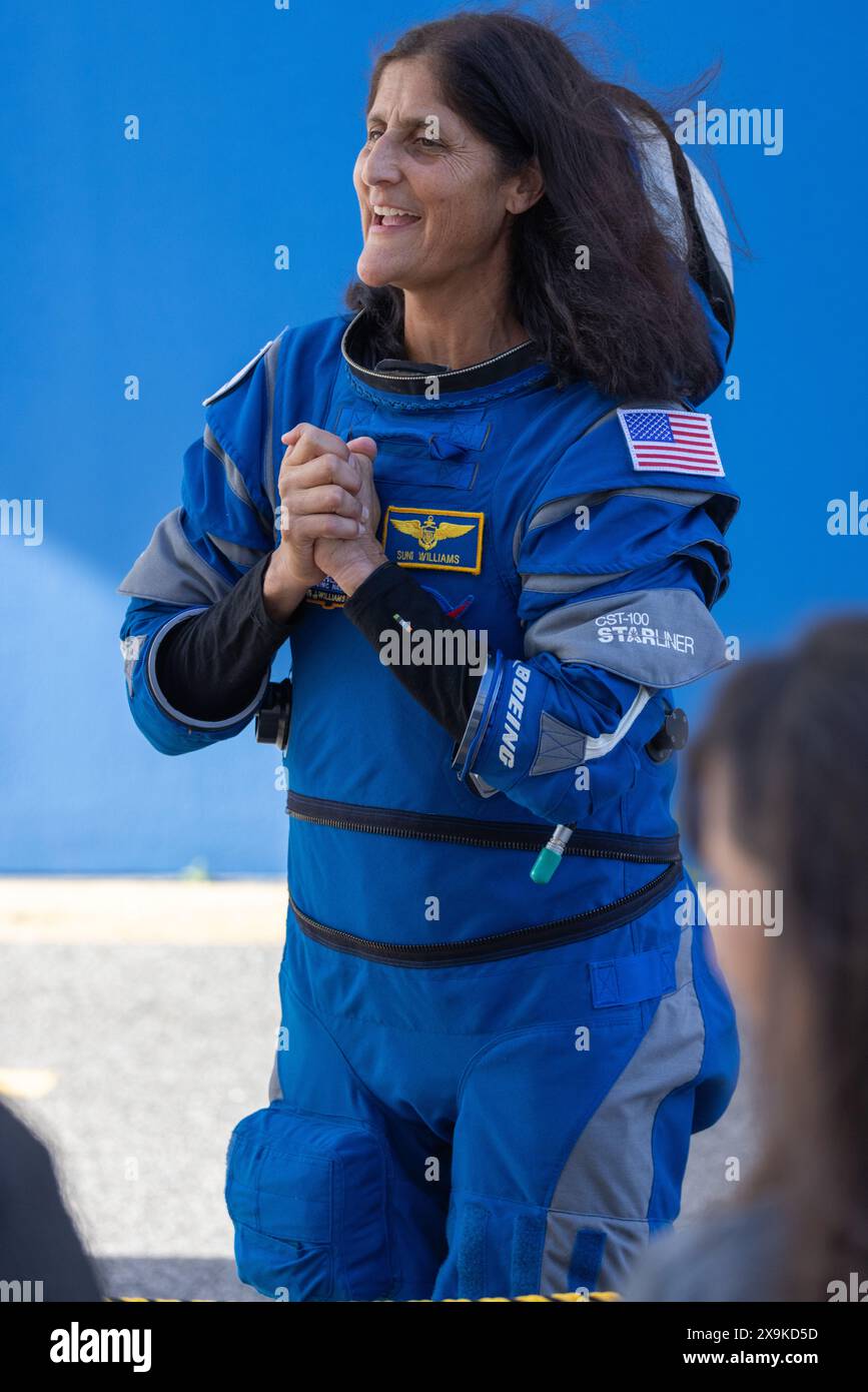 Kennedy Space Center, USA. 01st June, 2024. The NASA Boeing CFT crew ...