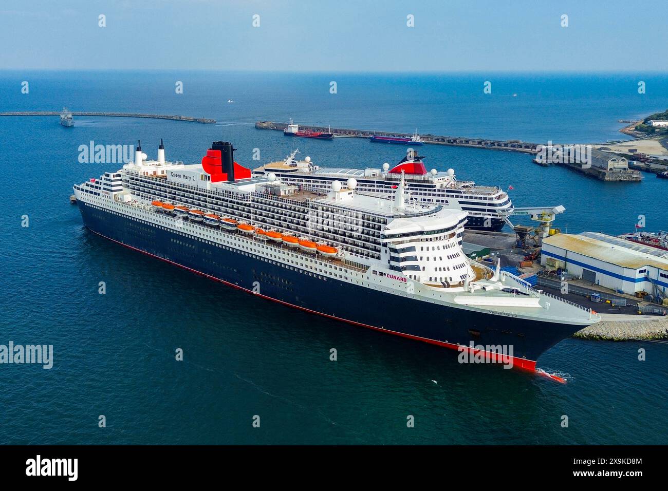 Portland Port, Dorset, UK. 1st June 2024. UK Weather. The Cunard cruise ...