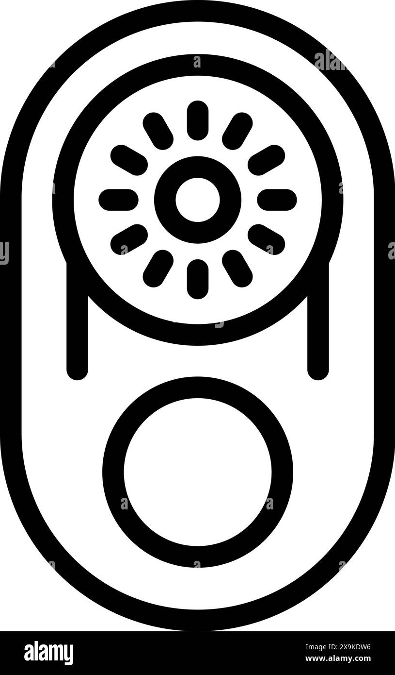 Simplified line art representation of a portable wireless speaker in ...