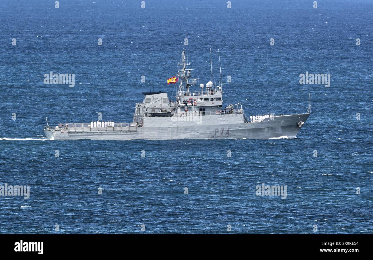 The Atalaya (P-74) is a Serviola Class high-altitude patrol vessel owned by the Spanish Navy ...