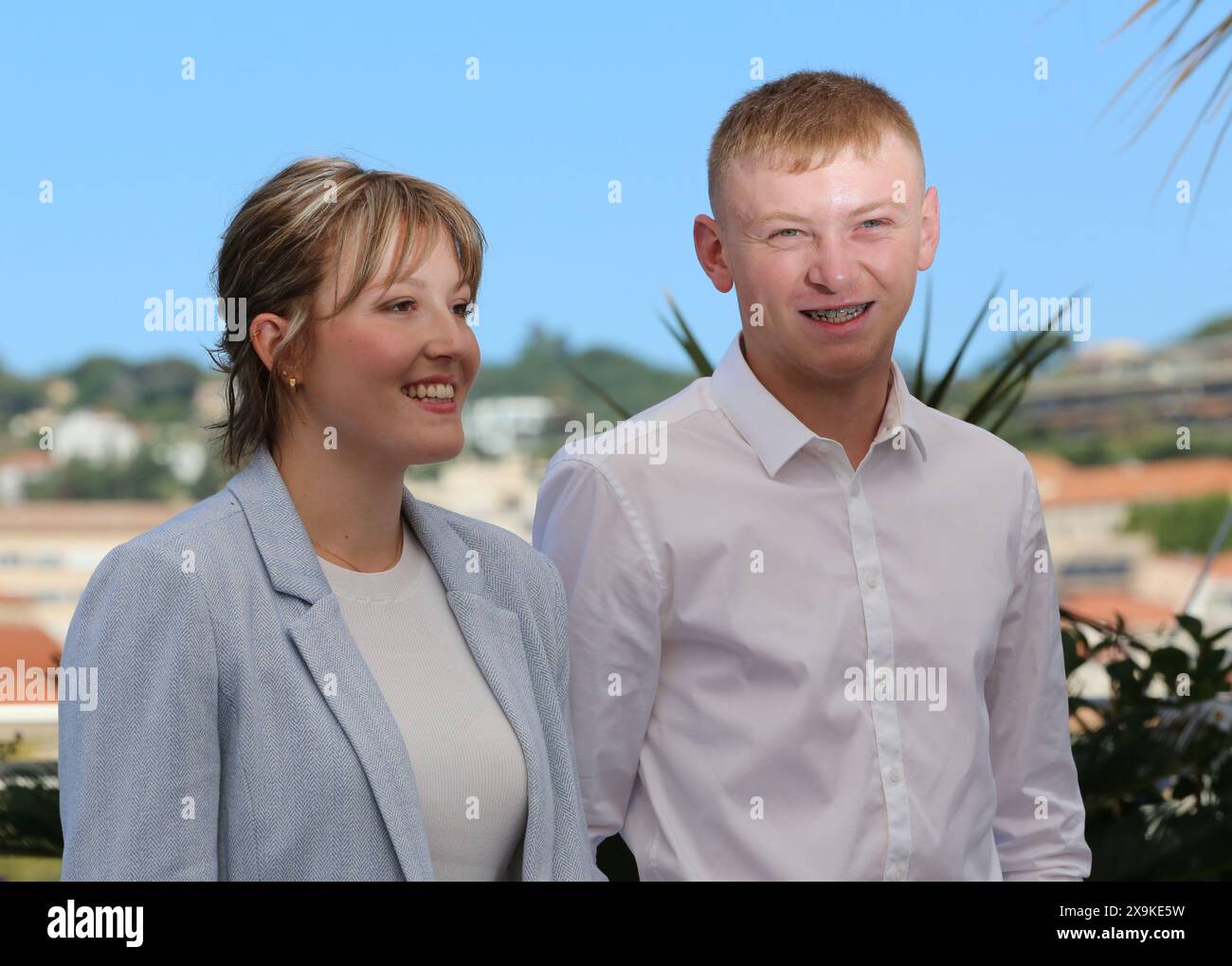 Cannes, France. 17th May, 2024. Maïwene Barthelemy and Clément Faveau ...