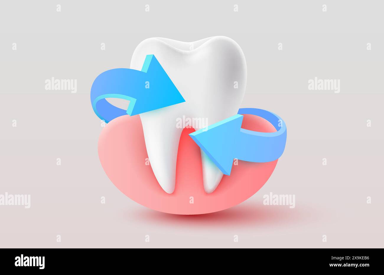 Teeth with protection, arrows around the tooth. Vector Stock Vector ...