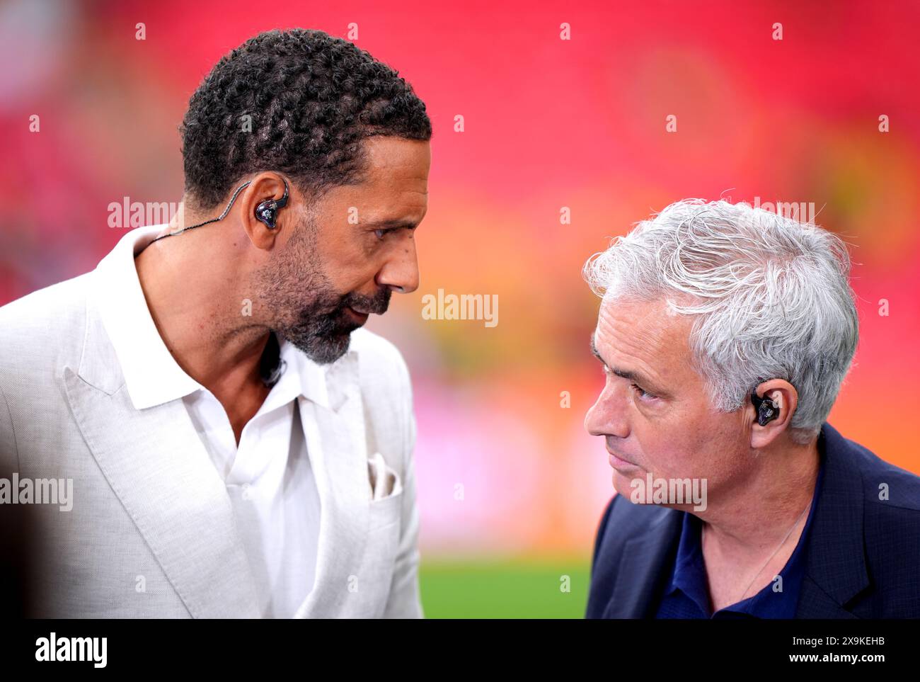 TNT Sports pundits Rio Ferdinand and Jose Mourinho ahead of the UEFA ...