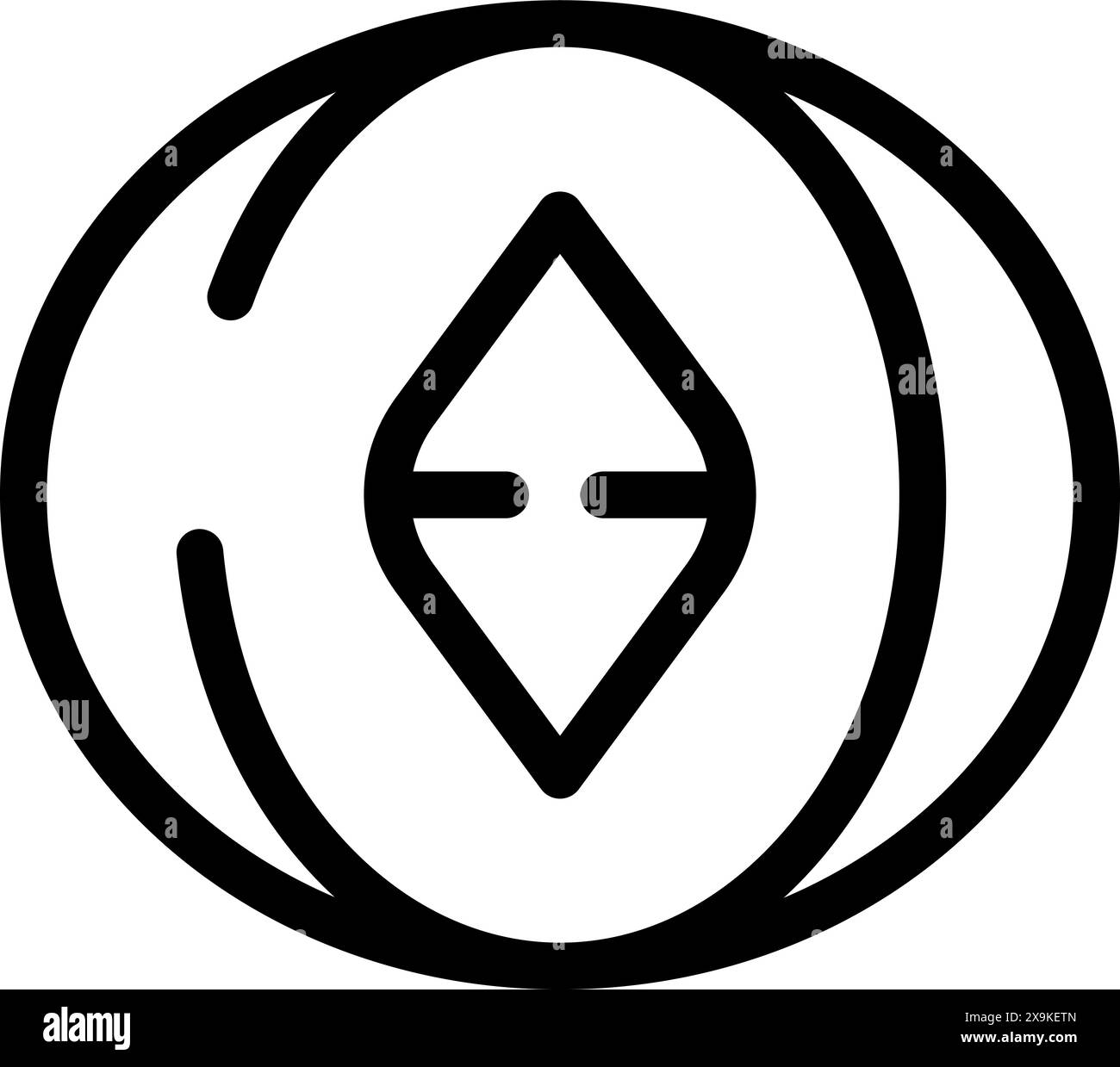 Minimalist black and white abstract compass icon design with vector ...