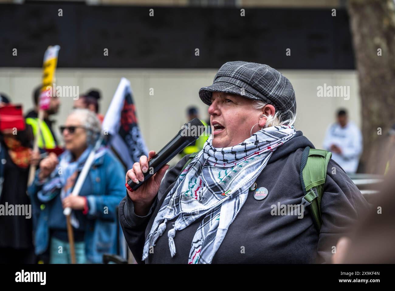 Speaker at Protestors at Oppose Tommy Robinson, Stop Far Right counter ...