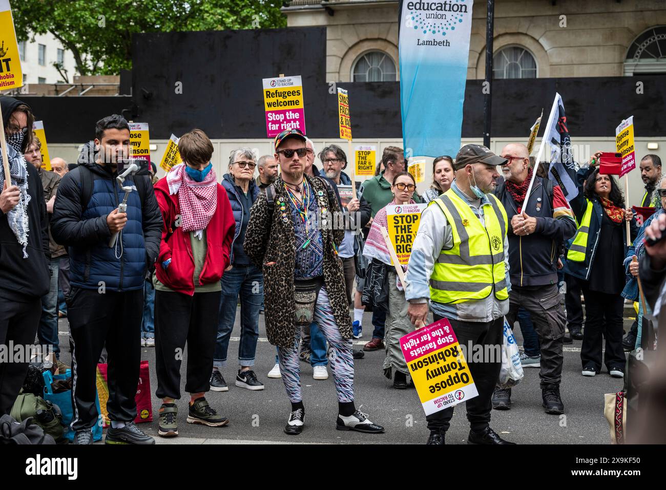 Protestors at Oppose Tommy Robinson, Stop Far Right counter-protest ...